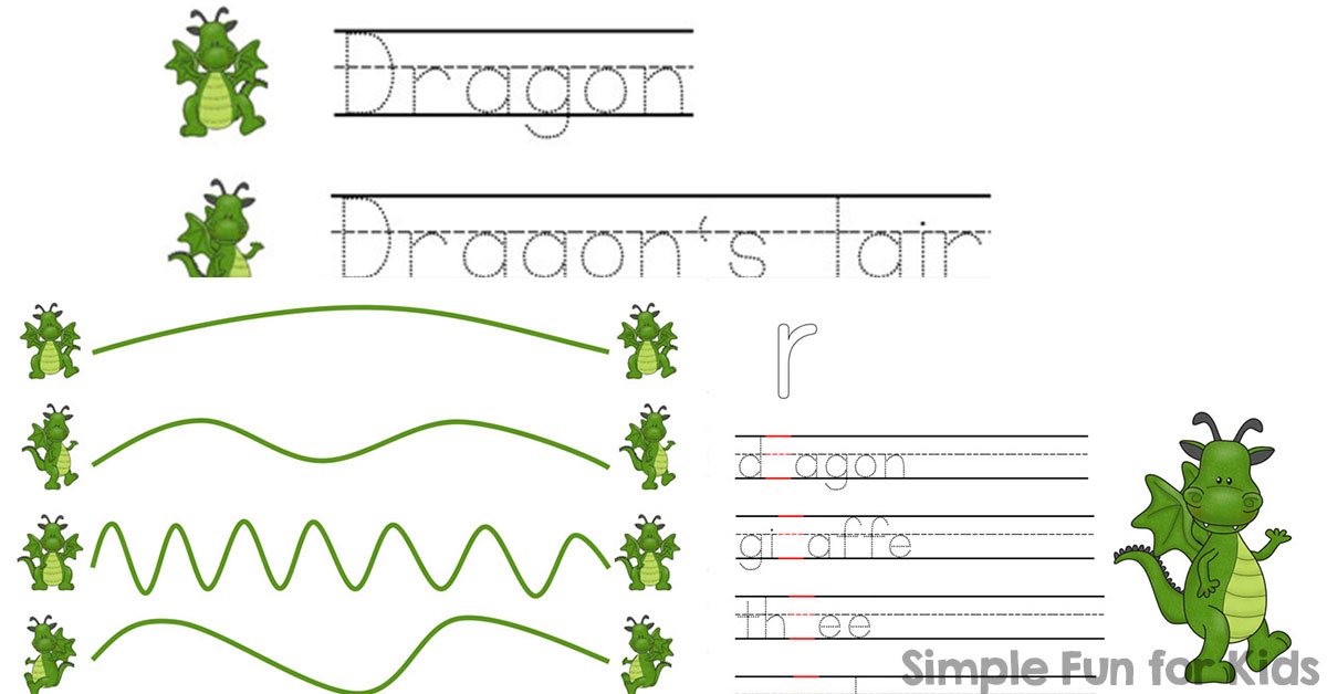 Dragon Handwriting Practice Pack - Simple Fun for Kids Shop