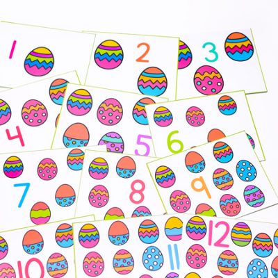 Easter Egg Counting Cards 1-12 - VIP Version - Simple Fun for Kids Shop