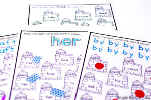 Snow Fort First Grade Sight Word Find - Simple Fun for Kids Shop