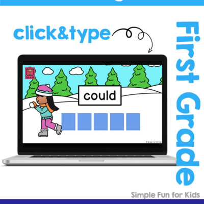 EDITABLE Digital Build a Snowball First Grade Sight Word Click&Type ...