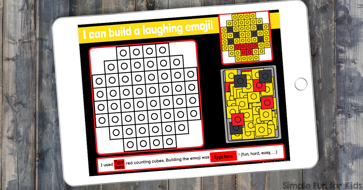 Digital Counting Cubes Emoji Build and Count Challenge - Simple Fun for ...