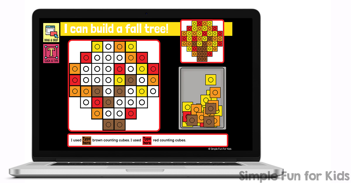 Digital Counting Cubes Fall Build and Count Challenge - Simple Fun for ...